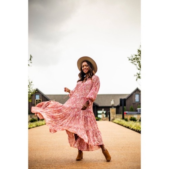 O.P.T. | Dresses | Nwt Opt Floral Long Sleeve Peasant Maxi Dress | Poshmark